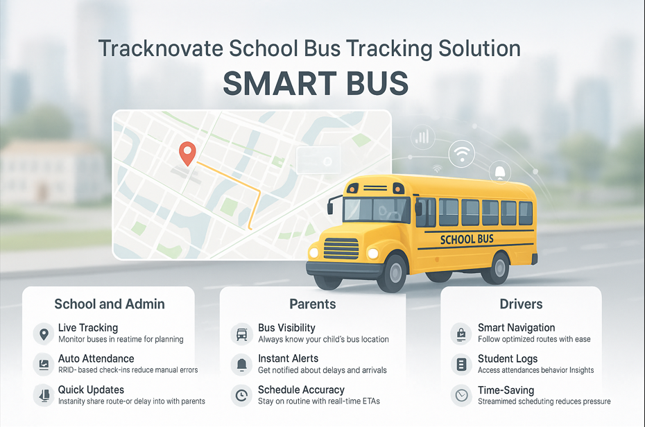 School bus management and student tracking solution - Tracknovate